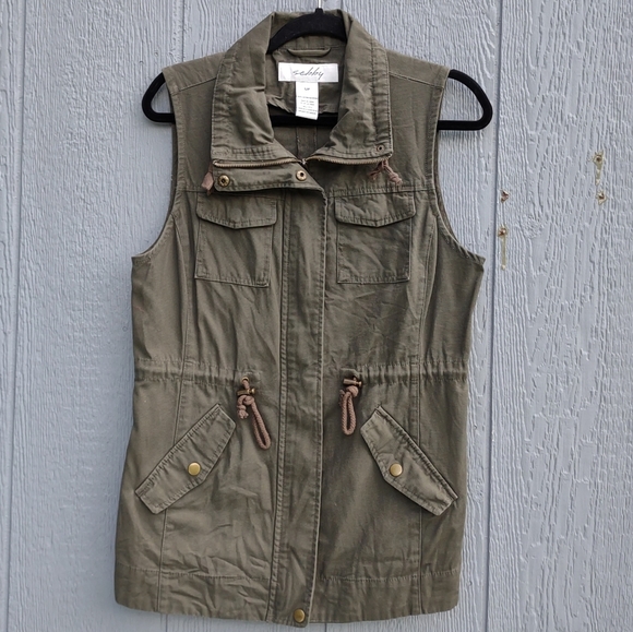 Sebby | Jackets & Coats | Sebby Utility Vest Small Army Green | Poshmark